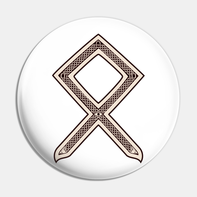 Othala, Odin's Rune (Wodan) - Bone and Burnt Wood - Viking / Norse ...