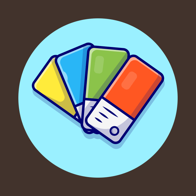 Color Palette Cartoon Vector Icon Illustration - Pantone - T-Shirt ...