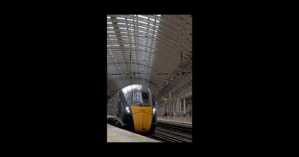 GWR 800 class train at Paddington - Paddington - Sticker | TeePublic