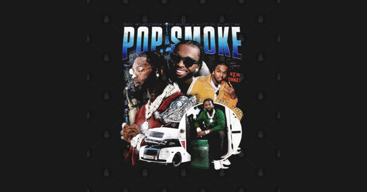 Pop Smoke Retro Vintage - Pop Smoke Rapper - T-Shirt | TeePublic