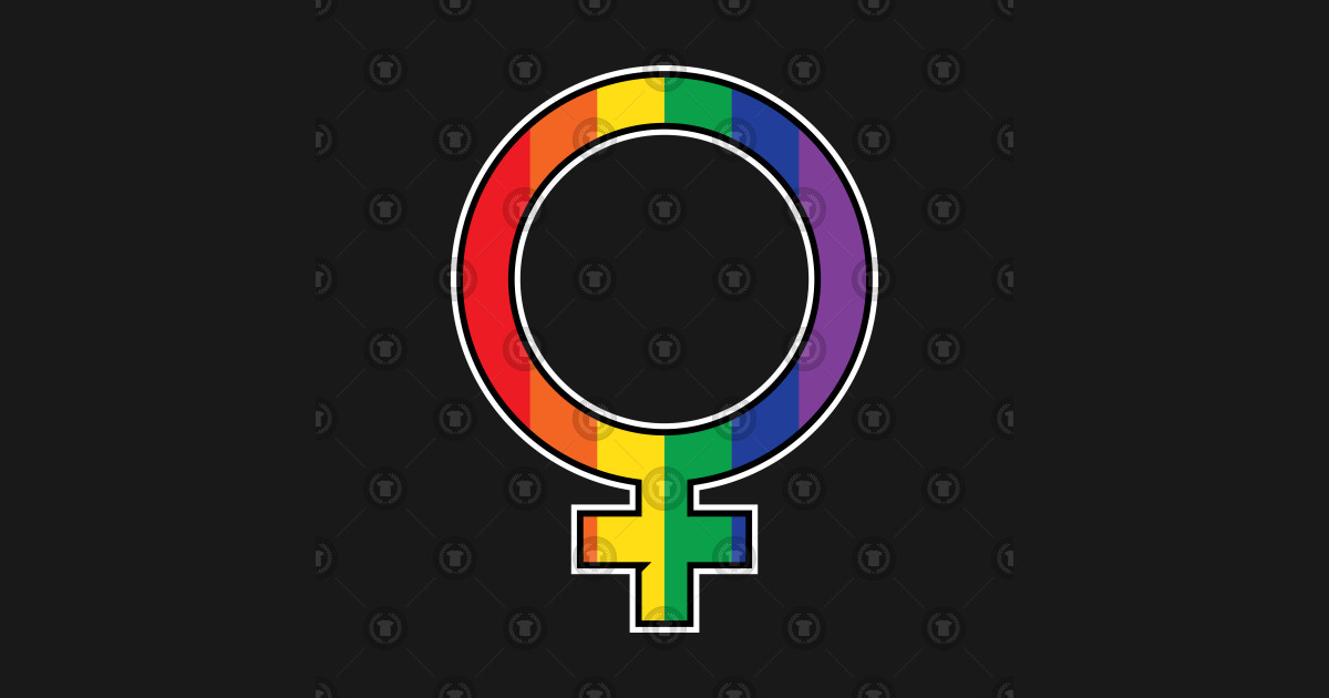 Rainbow Female Symbol - Rainbows - T-Shirt | TeePublic