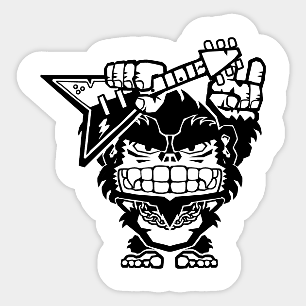 Ikari Monkey Rocker - Rocker - Sticker | TeePublic