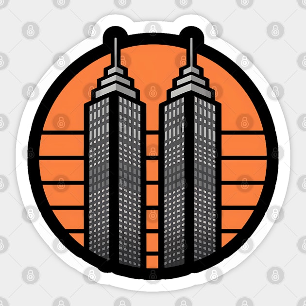 Twin Towers - Twin Towers - Sticker | TeePublic