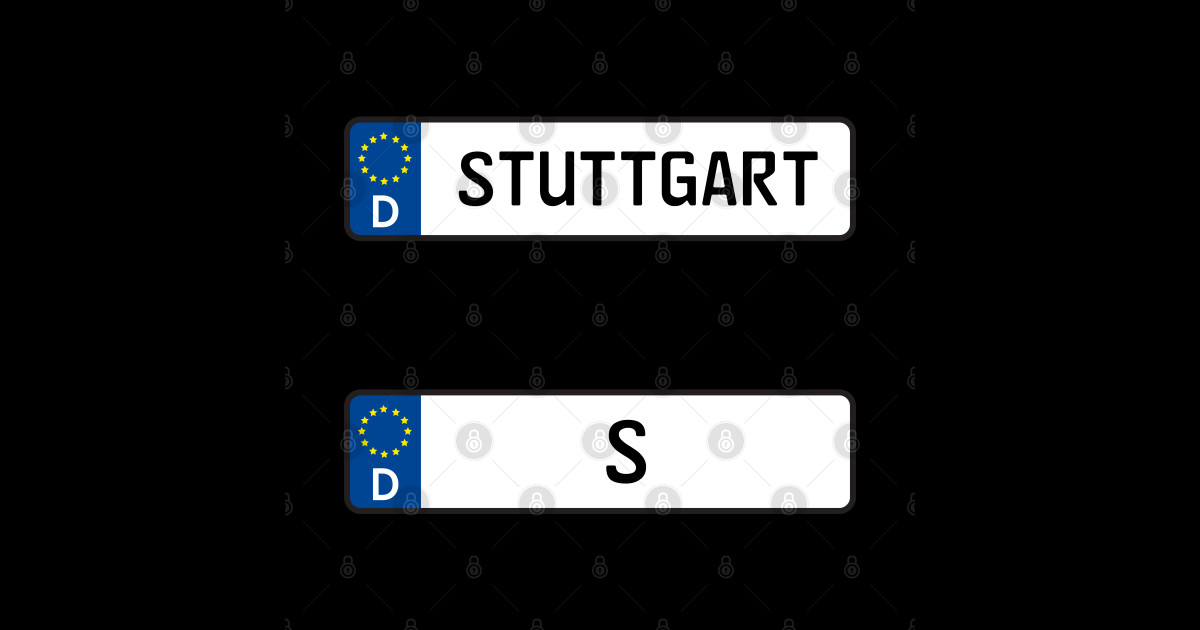Stuttgart kennzeichen Sticker, German Car License Plate, Kfz ...