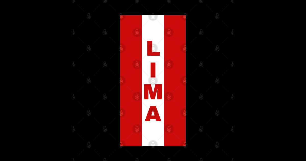 Lima City in Peruvian Flag Colors Vertical - Lima - Sticker | TeePublic
