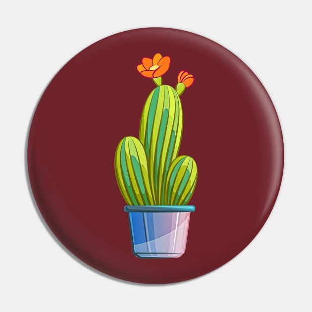 Potted Cactus - Cactus - Pin | TeePublic