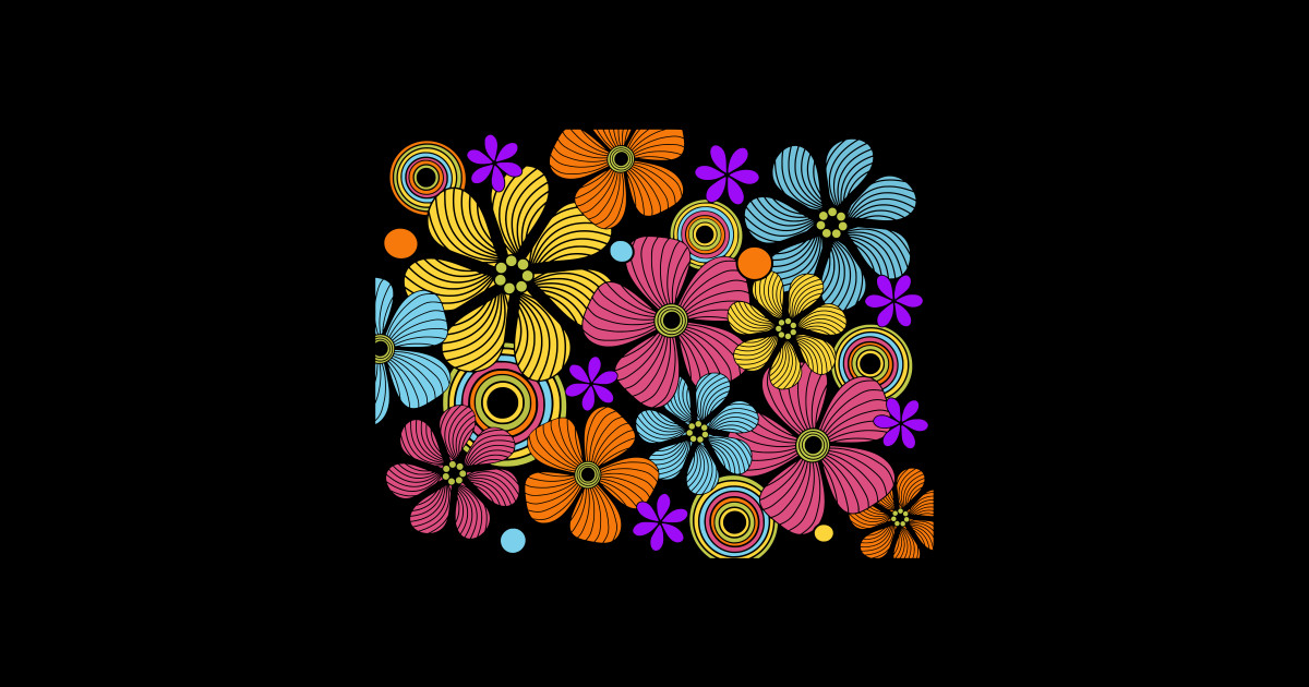 70s Retro Flower power Design - Retro Vintage Aesthetic - Posters and ...