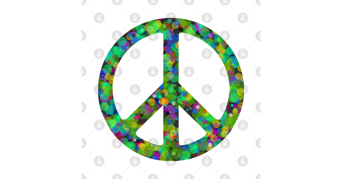World Peace Sign Vibrant Art Graffiti Activist - World Peace Sign - T ...