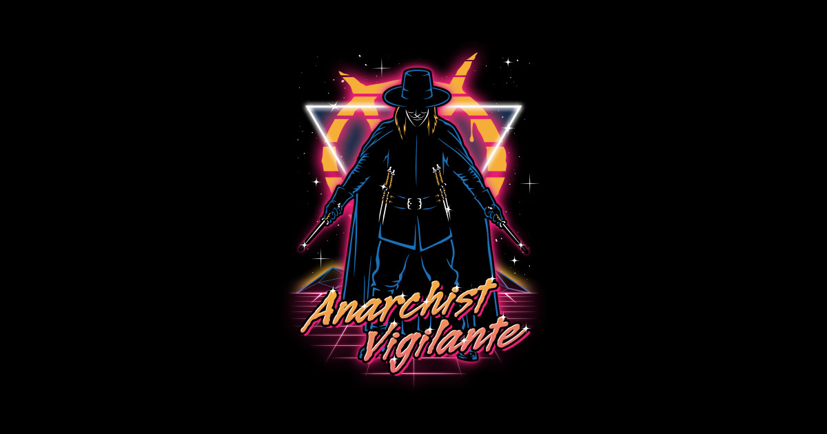 Retro Anarchist Vigilante - V For Vendetta - Sticker | TeePublic
