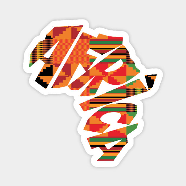 Africa Map with Kente Pattern, African Words Style - Africa Map ...