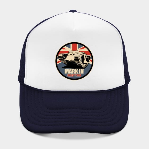WW1 Mark IV Tank (Small logo) - Ww1 Mark 4 Tank - Hat | TeePublic