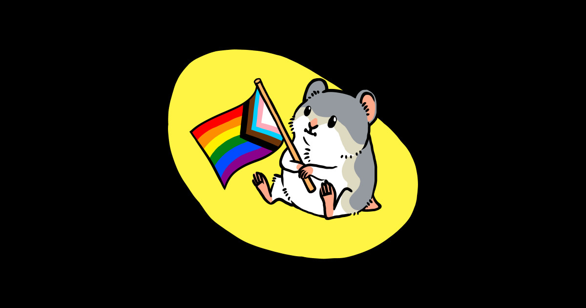 Hamster Pride Progress Flag - Pride Month - Sticker | TeePublic