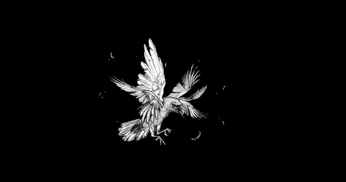 Mutated Crow - Pencil Dark Magic Art Drawing - Black And White ...