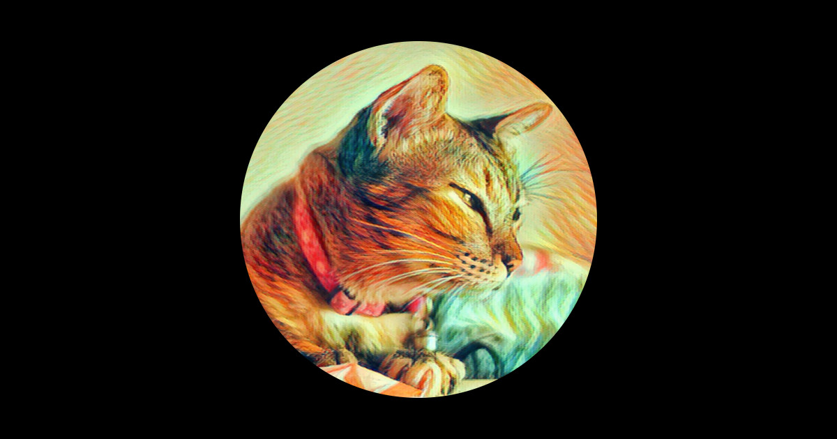 Friendly floppy cat - Friendly Floppy Cat - Sticker | TeePublic