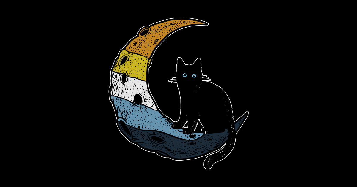 Aroace Moon Cat - Aroace - Posters and Art Prints | TeePublic