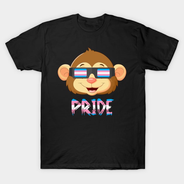 Monkey Transgender Flag Lgbt - Monkey Transgender - T-Shirt | TeePublic