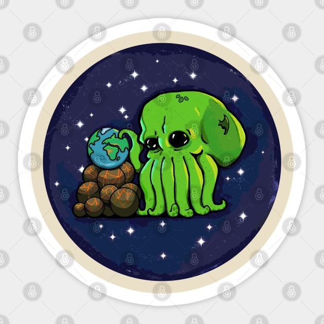 cute cthulhu v2 - Cthulhu - Sticker | TeePublic