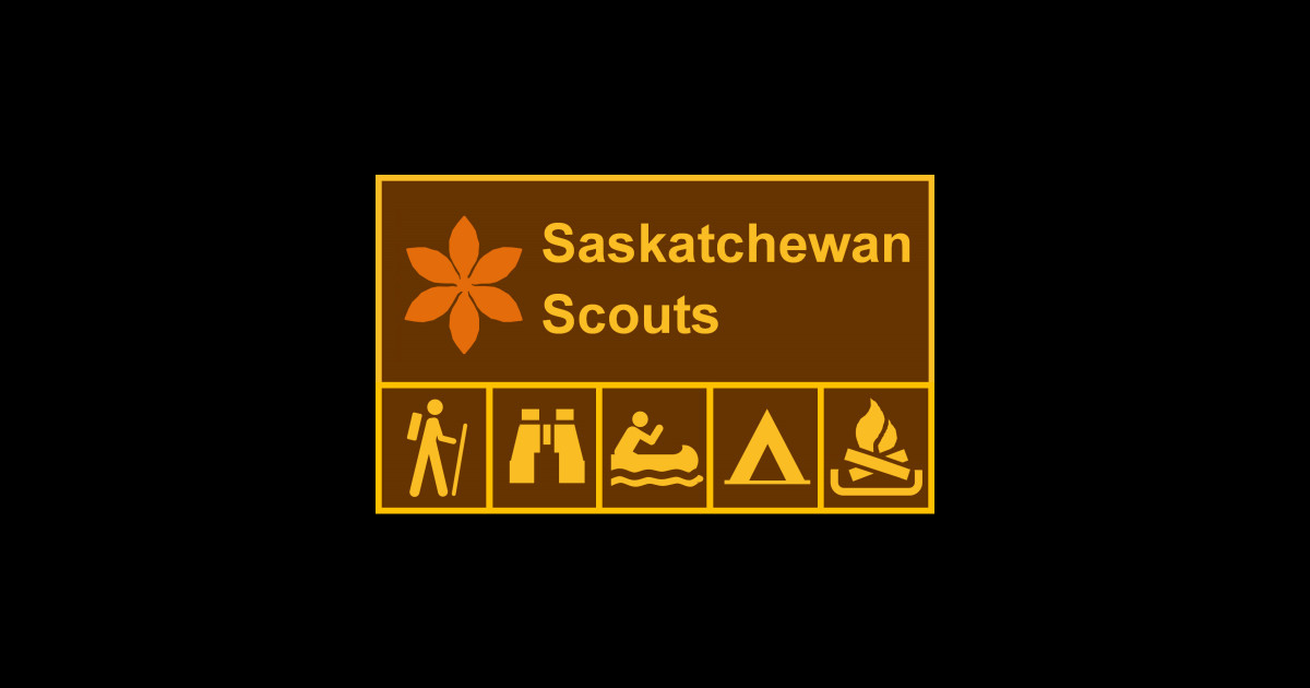 Saskatchewan Scouts Park Sign - Scouts - Sticker | TeePublic