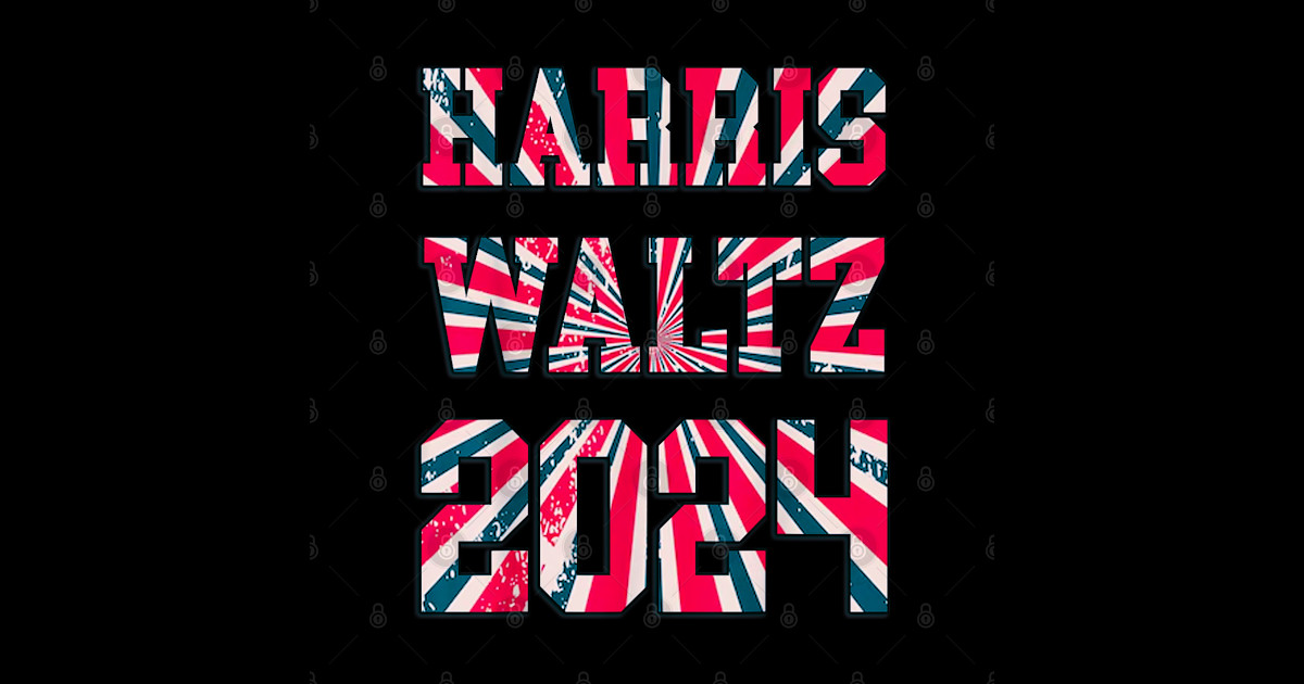 Harris Walz American flag 2024 - Harris Walz - Sticker | TeePublic