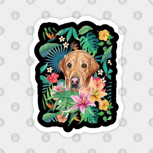 Tropical Labrador Retriever 1 - Labrador Retriever - Magnet | TeePublic