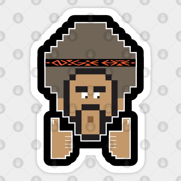8 Bit Afro - 8bit - Sticker | TeePublic