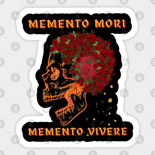 MEMENTO MORI MEMENTO VIVERE Skull With Roses - Memento Mori Skull ...