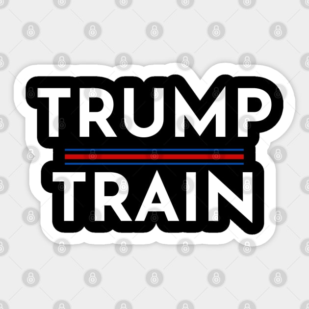 All Aboard the Trump Train - Trump - Sticker | TeePublic