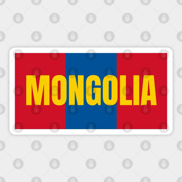 Mongolia Flag Colors - Mongolia - Sticker | TeePublic