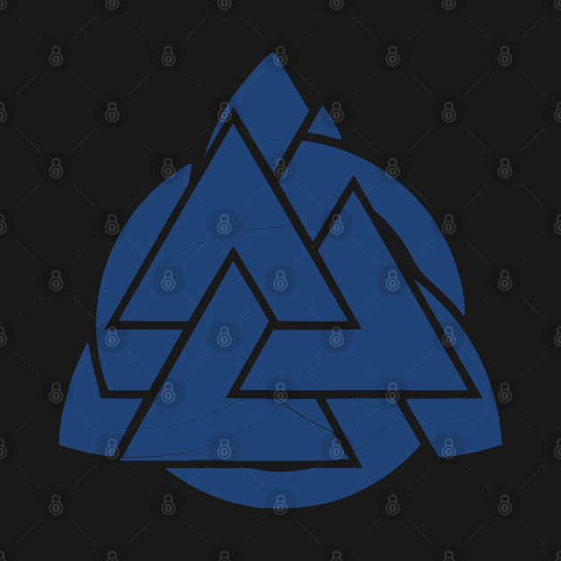 Blue Triquetra Valknut Symbol - Triquetra - T-Shirt | TeePublic