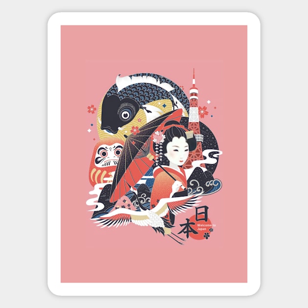 Japanese culture - Japan - Sticker | TeePublic