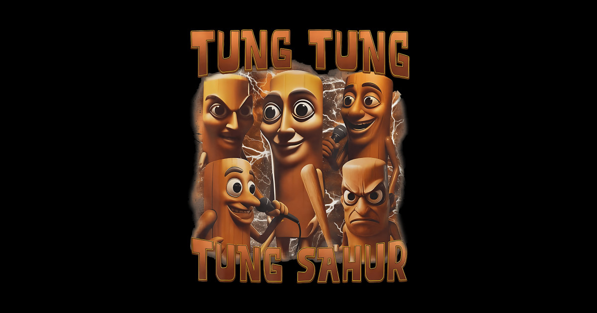 Tung Tung Tung Sahur Italian Brainrot - Tralalero Tralala - Pin | TeePublic