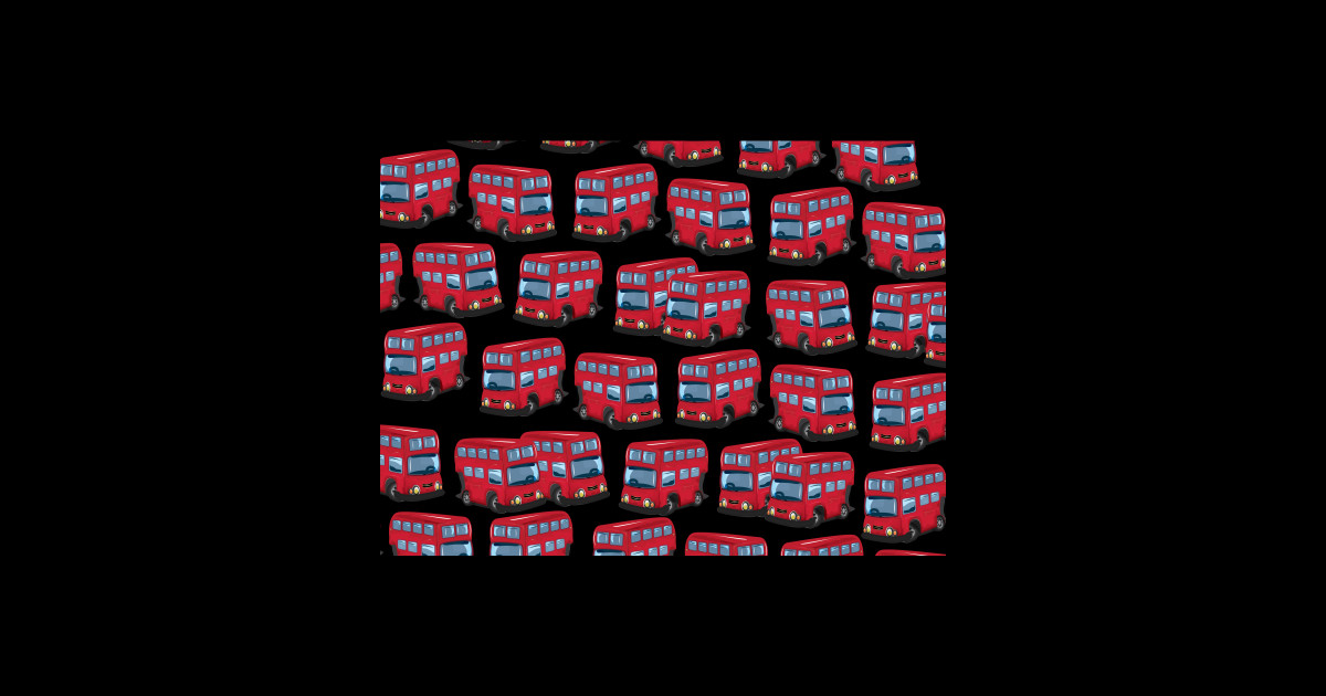 Red London Bus Pattern - Red London Bus - Sticker | TeePublic