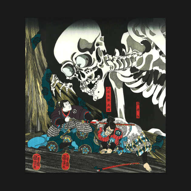 Japanese Skeleton Spectre Japanese illustration - Japanese Art Style ...