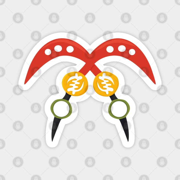 Adinkra Akofena Sword of War in Pan African colors - Adinkra - Magnet ...