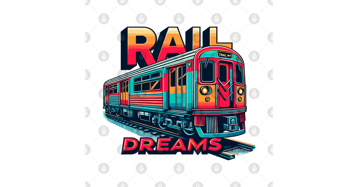 Subway Train, Rail Dreams - Train - T-Shirt | TeePublic