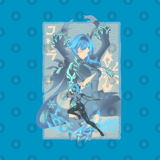 Dance of the Shimmering Wave Eula v2 - Genshin Impact - T-Shirt | TeePublic