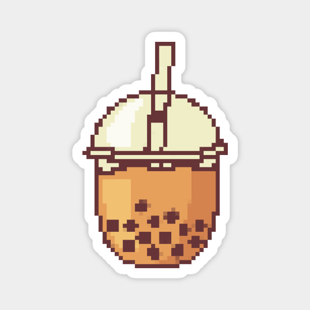 Bubble Tea Pixel Art - Bubble Tea - Magnet | TeePublic