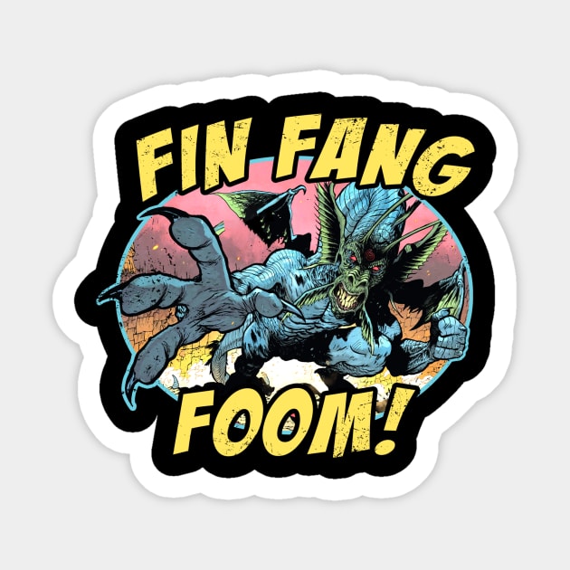 Fin Fang Foom (Black Print) - Fin Fang Foom - Sticker | TeePublic