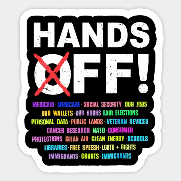 Hands Off Protest - Hands Off Protest Anti Trump - Sticker | TeePublic