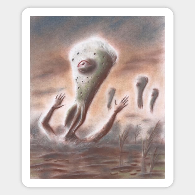 Brain-Eating Swamp Monsters - Monsters - Sticker | TeePublic