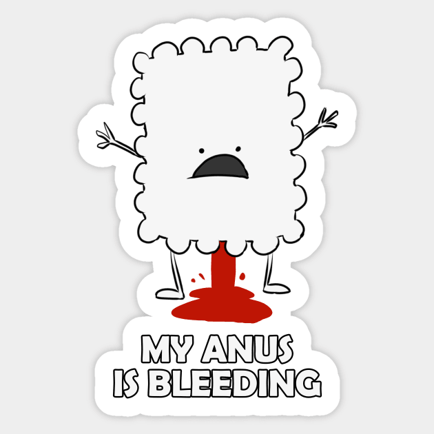 anus is bleeding cartoon