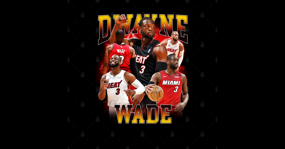 Vintage Dwayne Wade Retro - Vintage Dwayne Wade Retro - Sticker | TeePublic