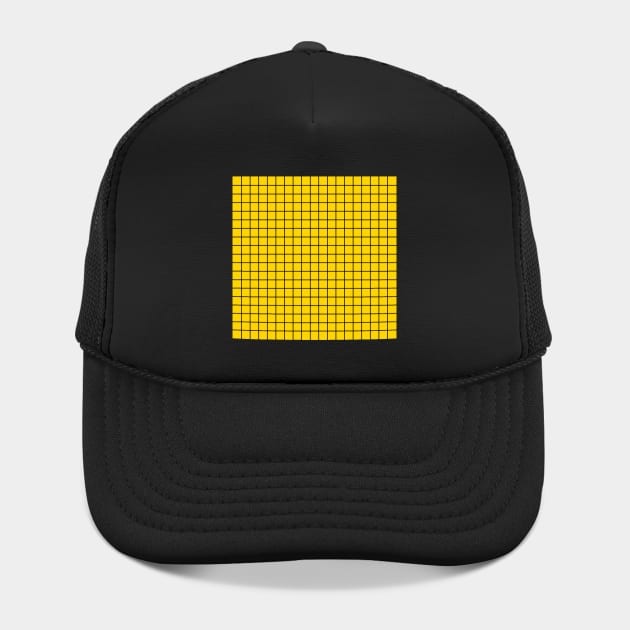 Yellow Math Grid Graph Paper Pattern - Graph Paper Math - Hat | TeePublic