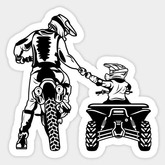 Father and Son Race - Father And Son - Sticker | TeePublic