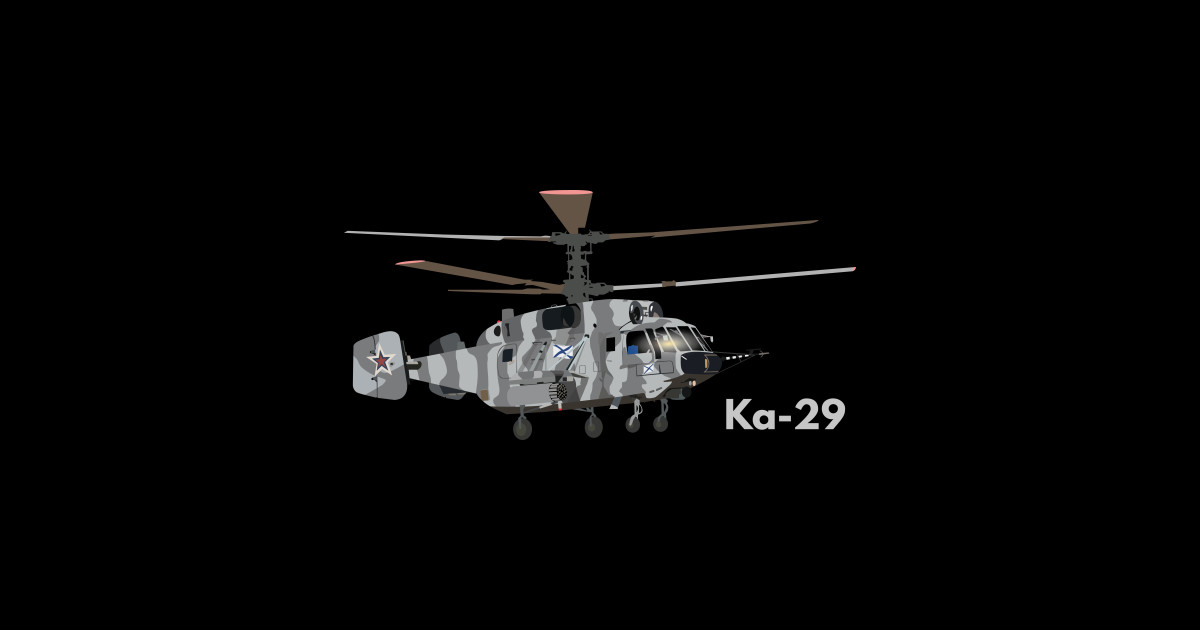 Ka-29 Grey Russian Helicopter - Ka29 - Posters and Art Prints | TeePublic
