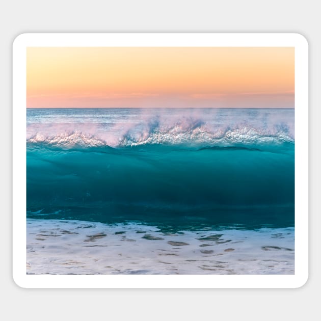 Blue ocean waves - Ocean - Sticker | TeePublic