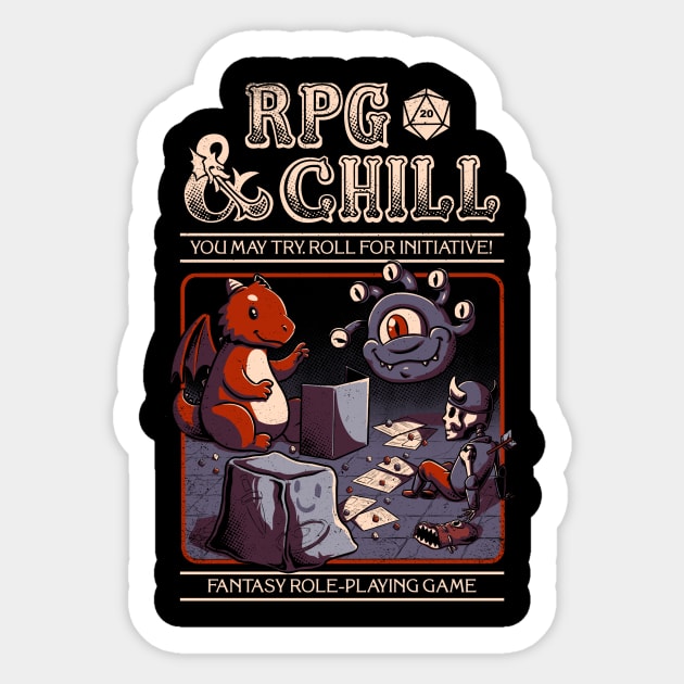 RPG & Chill - Black - Rpg - Sticker | TeePublic