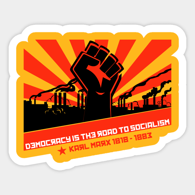 Karl Marx Constructivism - Karl Marx - Sticker | TeePublic