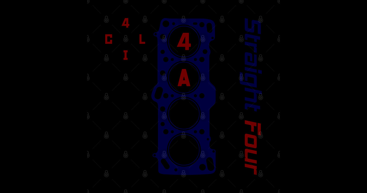 4AGE Straight Four Engine - 4age - Sticker | TeePublic