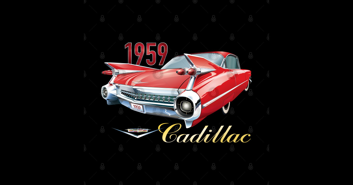 1959 Cadillac - 1959 Cadillac - Sticker | TeePublic